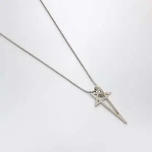 Rick Owens Pentagram Necklace In Metal