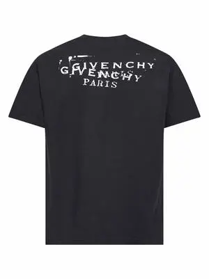 Givenchy Black Stamp Print T-shirt - Multicolor