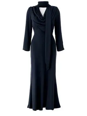 ROTATE BY BIRGER CHRISTENSEN Long Draped Dress - Blue