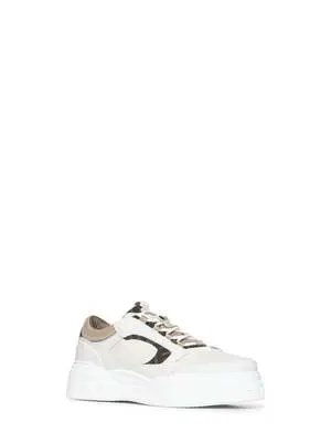 Fendi White Leather Force Sneakers