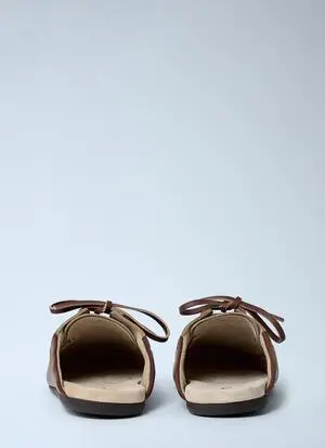 Miu Miu Leather Lace-up Mules