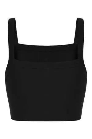 Balmain Square Neck Crop Top - Multicolor