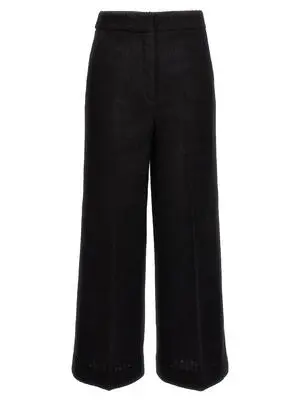 Moschino Cropped Bouclè Pants - Black