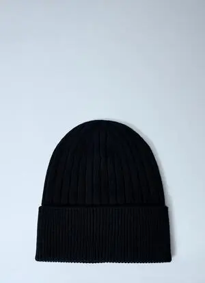 Gucci Logo Motif Beanie Hat - Black