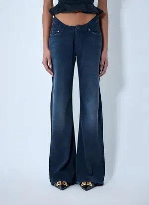 Balenciaga Curved Waist Jeans - Blue