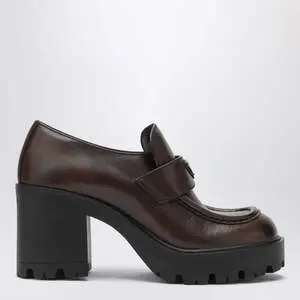 Prada Platform Heeled Loafers - Green
