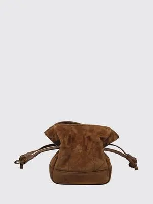 Saint Laurent Jamie Quilted Suede Mini Bucket Bag - Brown
