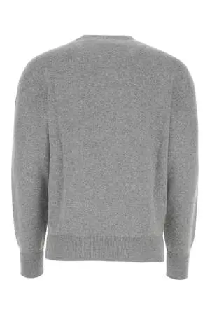 Prada Melange Grey Stretch Cashmere Blend Sweater