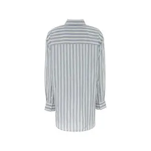 Gucci Silk Striped Long Sleeve Shirt - White