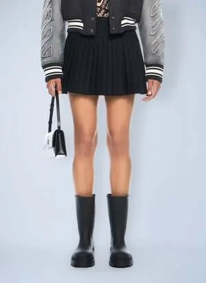 Off-White Big Bookish Logo Pleated Skirt - Black