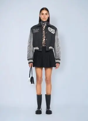 Off-White Big Bookish Logo Pleated Skirt