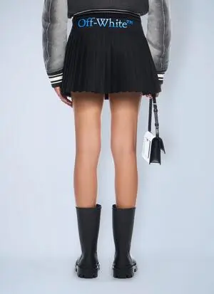Off-White Big Bookish Logo Pleated Skirt
