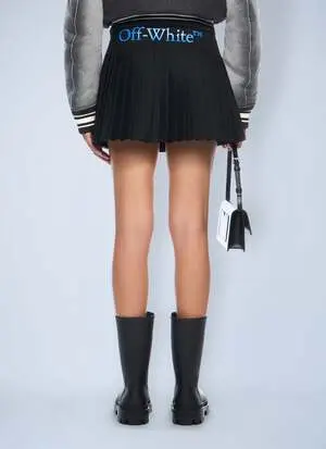 Off-White Big Bookish Logo Pleated Skirt