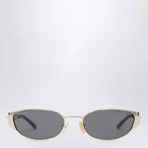Gucci Gold-tone Metal Oval Sunglasses - Silver