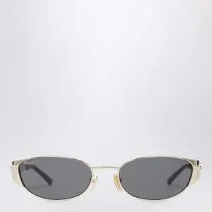 Gucci Gold-tone Metal Oval Sunglasses - Silver