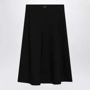 Max Mara Flared Midi Skirt In Viscose Crãªpe Yarn