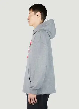 Versace Varsity Logo Patch Hooded Sweatshirt