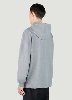 Versace Varsity Logo Patch Hooded Sweatshirt
