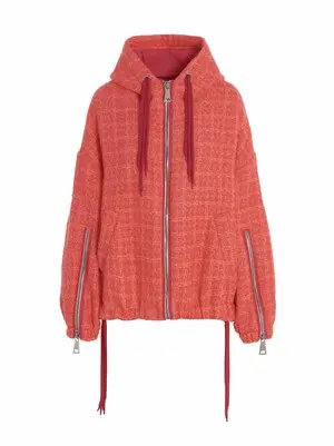 Khrisjoy Tweed Windbreaker Jacket - Pink