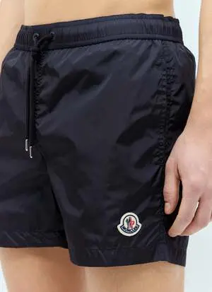 Moncler Logo Patch Swim Shorts