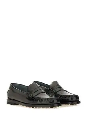 TOD'S Leather Loafer - Black