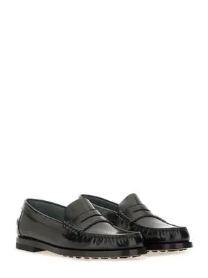 TOD'S Leather Loafer - Black
