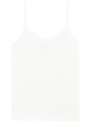 COURREGES Ribbed Knitted Tank Top - White