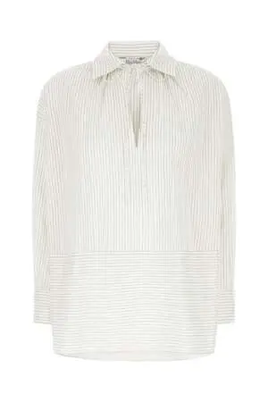 Max Mara Striped Long Sleeve Shirt - Multicolor