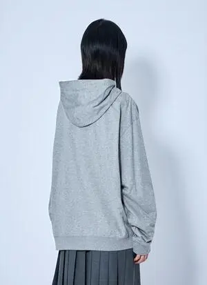 Miu Miu Patch Detail Zip Hoodie - Gray