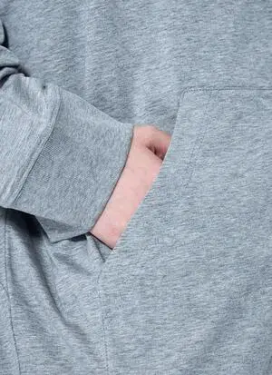 Miu Miu Patch Detail Zip Hoodie - Gray