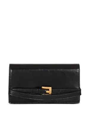 Balmain Shuffle Leather Wallet On Chain - Multicolor