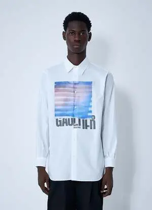 JEAN PAUL GAULTIER Logo Print Button-down Shirt - White