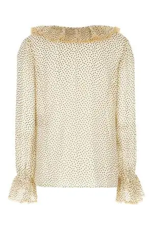 Valentino Garavani Polka Dot Ruffle Blouse - Multicolor