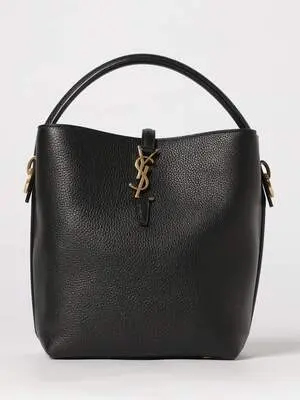 Saint Laurent Calf Leather Bucket Bag - Black