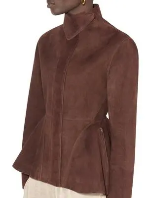 Alaïa Suede Goatskin Peplum Jacket - Multicolor