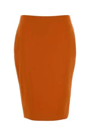 Saint Laurent Stretch Viscose Blend Skirt - Orange