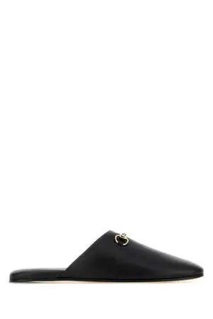 Gucci Nappa Leather Slippers - Black