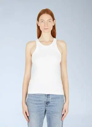 TOTEME Curved Rib Tank Top - White