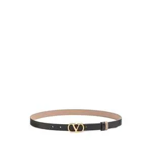 Valentino Garavani Reversible Vlogo Signature Leather Belt - Black