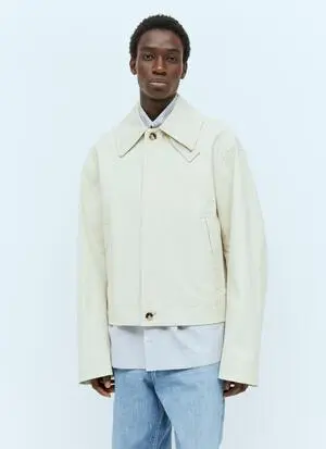 Bottega Veneta Canvas Blouson Jacket - Cream