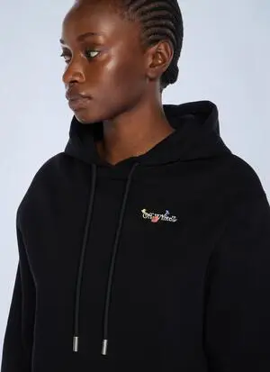 Off-White Arrow Glass Flower Logo Hooded Sweatshirt - Black