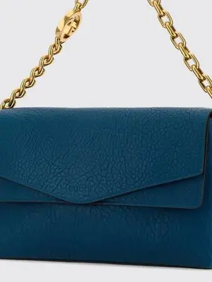 Gucci Grained Leather Shoulder Bag With Removable Chain Handle