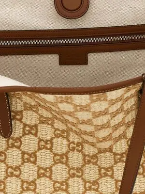 Gucci Large Raffia Tote Bag