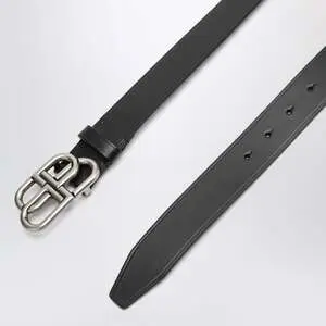 Balenciaga Smooth Leather Belt - Black