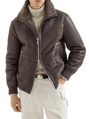 Brunello Cucinelli Vintage Shearling Bomber