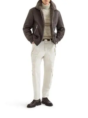 Brunello Cucinelli Shearling Bomber - Brown