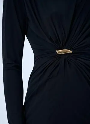 Bottega Veneta Twist Detail Long Sleeve Top - Black