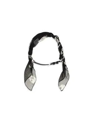 Alexander McQueen Double-wrap Skull Scarf Bracelet - Black