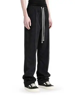 Rick Owens Slim Drawstring Wool Trousers With Drawstring