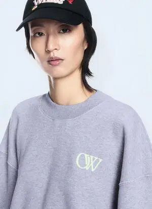 Off-White Embroidered Ow Sweatshirt - Gray